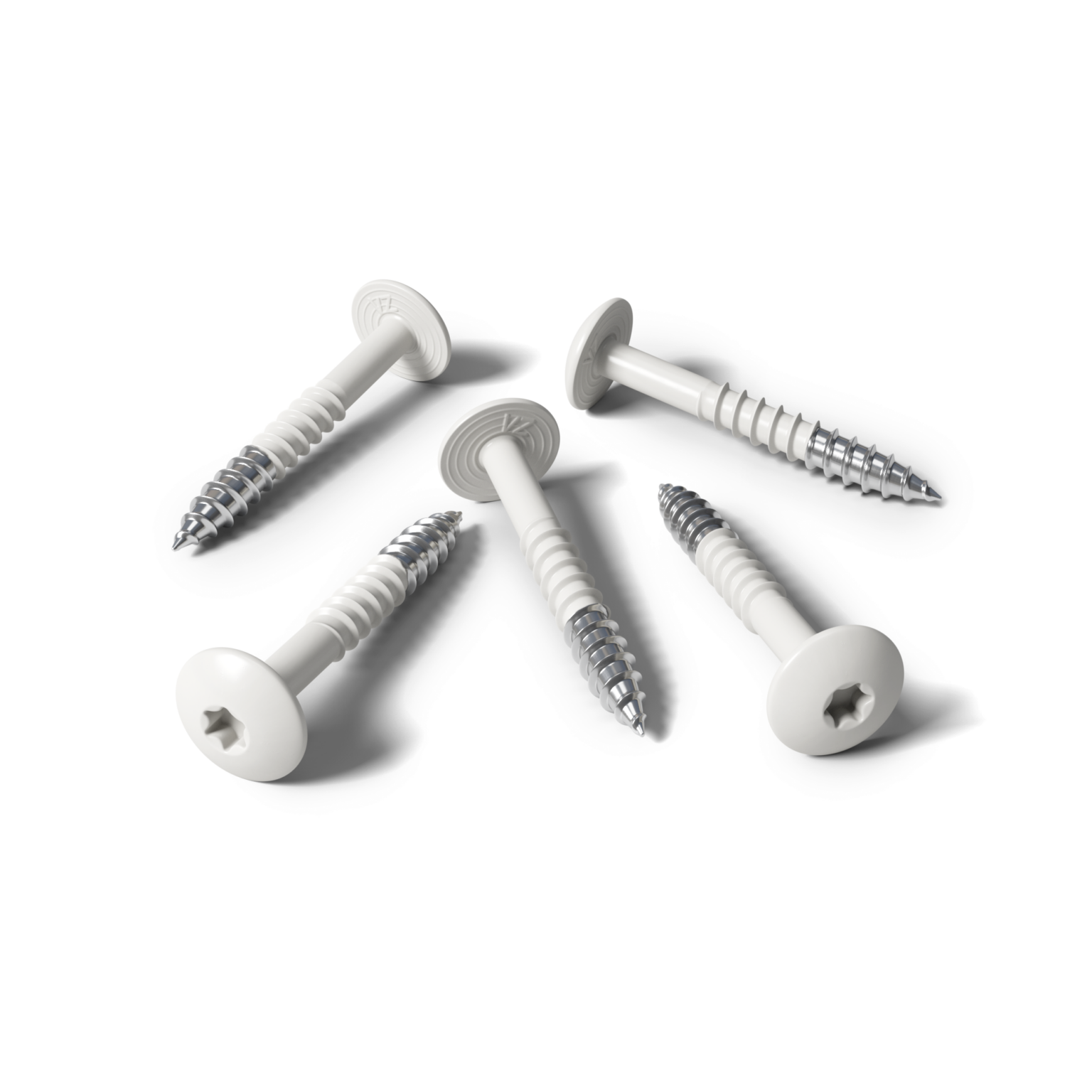 Schroeven voor Trespa® en HPL wit RAL 9010 | 4,8 x 38 mm